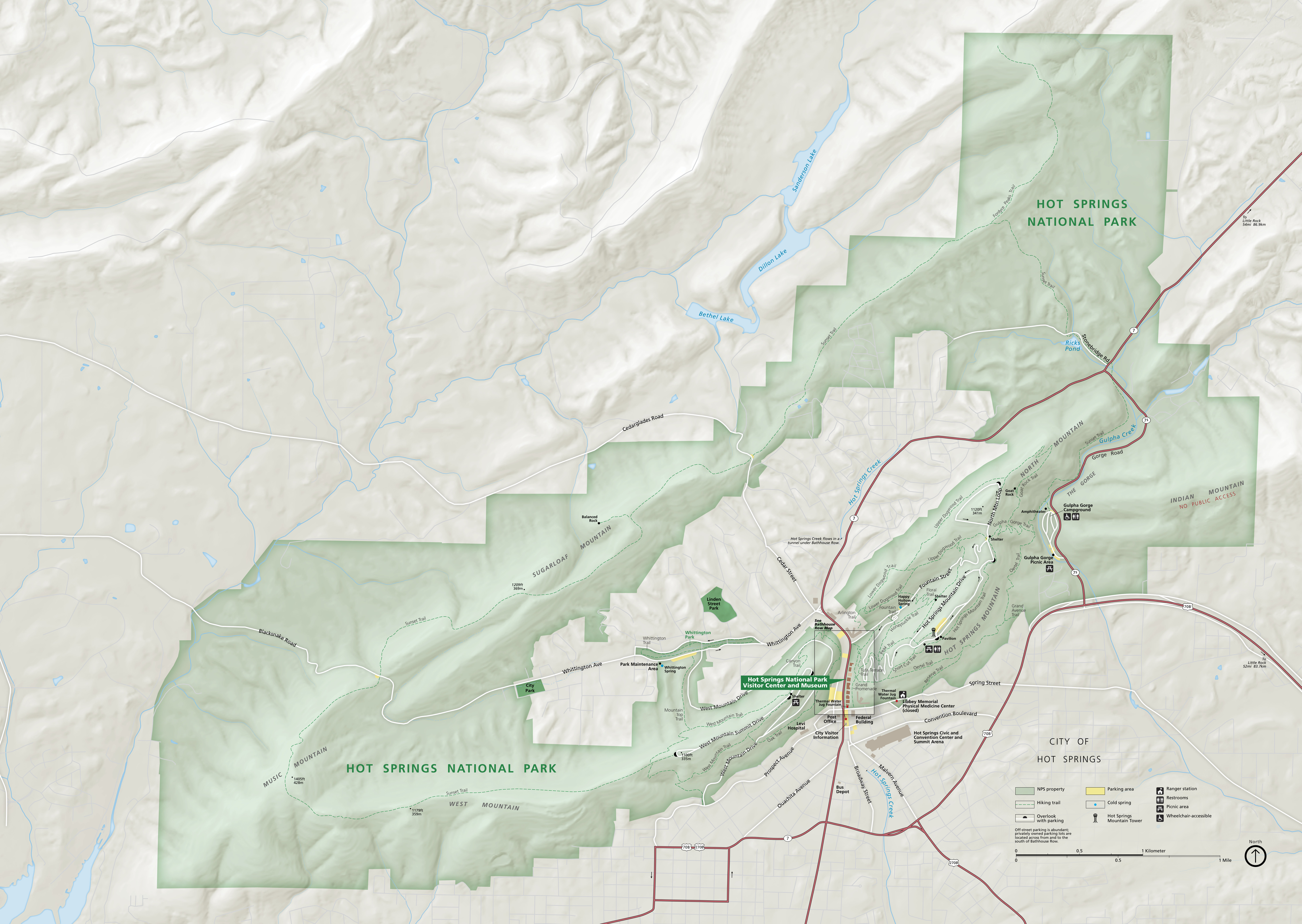 Hot Springs Maps | NPMaps: Free national park maps